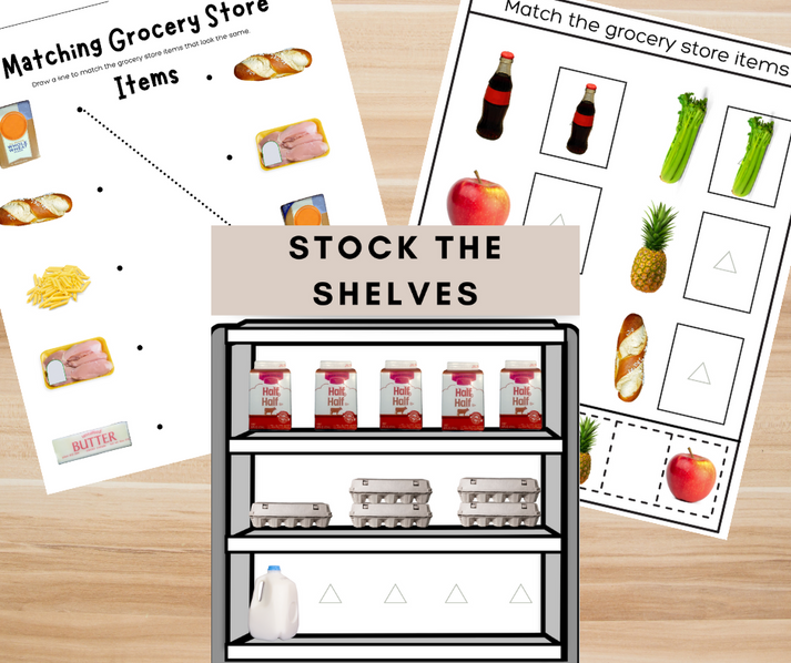 Life Skills Stock the Shelves Activities and Worksheets Grocery Store ...